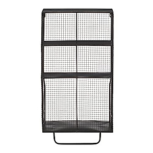 Linon AMMESHELFW1 Distressed Wall Storage Organizer, Brown, 17"W x 10"D x 30.9"H