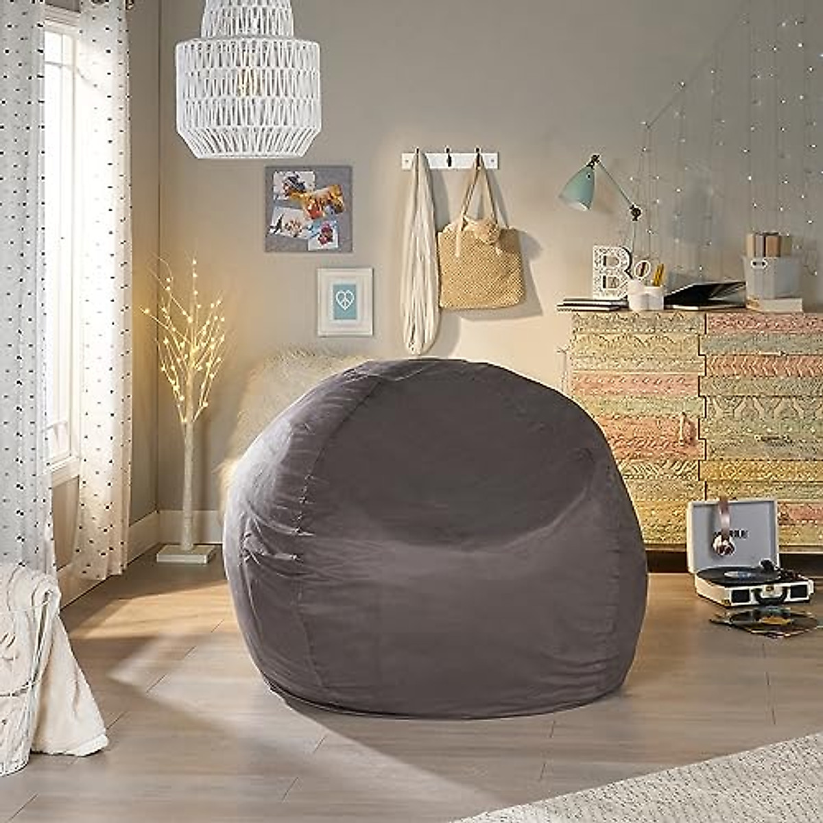 Christopher Knight Home Waldo 5 Foot Bean Bag, 5 Ft, Charcoal