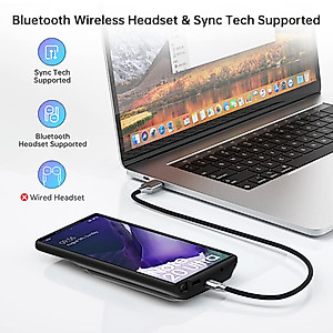 NEWDERY Battery Case for Galaxy Note 20 Ultra 10000mAh, Fast Charging & Qi Wireless & Android Auto Supported, Extended Backup Charger Case for Samsung Galaxy Note 20 Ultra 5G (6.9") Black