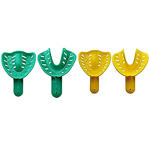 GXXMEI 12PCS 6 Sizes Dental Impression Tray for Adult/Children, Plastic Materials Teeth Holder Dental Central Supply for Oral Tools