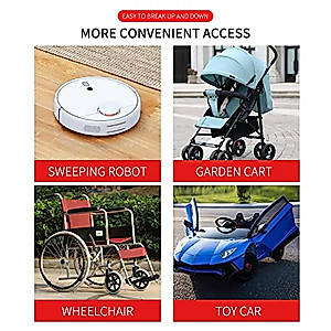 QUTBAG Doorway Plastic Threshold Ramps Lightweight Durable Rise Threshold Ramp for Wheelchair Scooter Wheelchair Sweeping Robot Non-Slip Ramp for Home Bathroom Garage (Size : 39.3x3.9x1.4inch)