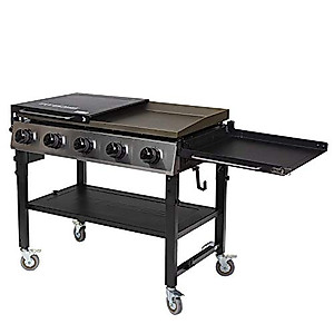 PIT BOSS 10762 5 Burner Gas Griddle, Deluxe, BLACK