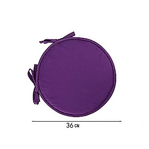 Kakoop Set of 4 Chair Cushions with Ties , Memory Foam Cushion Non-Slip Round Seat Pad for Dining Room Terrace Garden，Multicolor