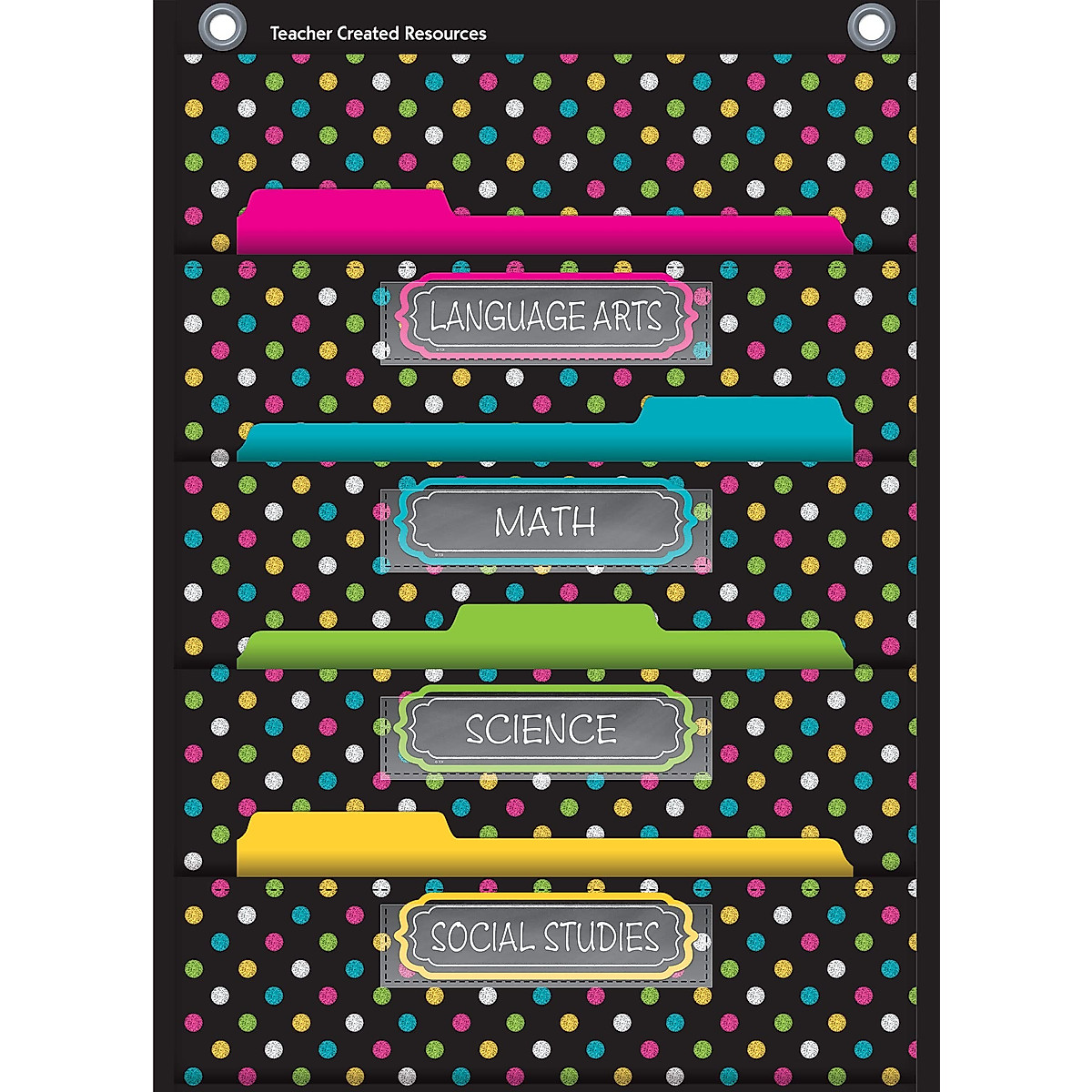 Teacher Created Resources Chalkboard Brights Labels (TCR20871) and Mini Accents (5620)