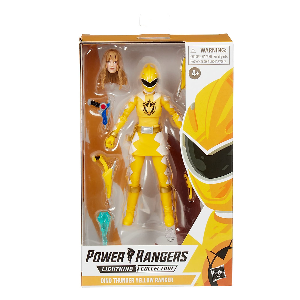 Power Rangers Lightning Collection Dino Thunder Yellow Ranger 6-Inch Premium Collectible Action Figure Toy with Accessories, Ages 4 and Up