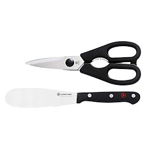 WÜSTHOF Gourmet 2-Piece Spreader and Shear Set, Black