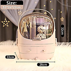 Countertop Cosmetic Box， Countertop Cosmetic Box，Plastic Makeup Storage Box Large Make Up Container Bathroom Storage Case Desktop Sundry