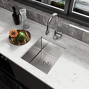 Bar Sink, TORVA 13 x 15 Inch Undermount Kitchen Sink, 16 Gauge Stainless Steel Bar or Prep Sinks Single Bowl