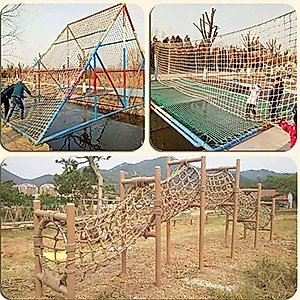 Rope Net for Kids,Treehouse Climbing Rope Netting Railing Child Safety Net Heavy Duty Cargo Net Hemp Rope Net Decorative Mesh 12cm (Size : 110m(333ft))
