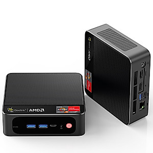 Beelink Mini PC, AMD Ryzen 5 5560U(6C/12T, Up to 4.0GHz), 16GB DDR4 RAM 500GB NVMe SSD, SER5 Mini Computers Support 4K@60Hz Triple Display WiFi6/BT5.2/DP1.4/HDMI2.0/USB3.2 Gaming/Office/Home