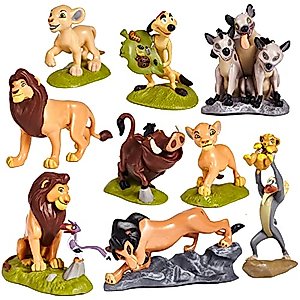 HOTPLACY 9 Pcs Lion King Toys, 2-4 inches Lion King Figures, The Lion King Figurines Cake Topper Christmas Birthday Gift for Kids