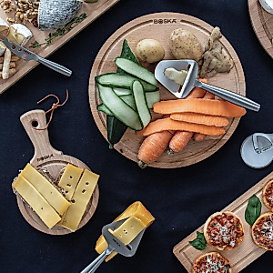 Boska Cheese Slicer & Knives - Lovers Set Copenhagen - Multi-Functional for Cheeses, Citrus & Hard Vegetables - Dishwasher Safe