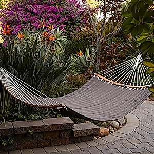 Classic Accessories Ravenna 81 x 55 Inch Quilted Double Hammock, Dark Taupe