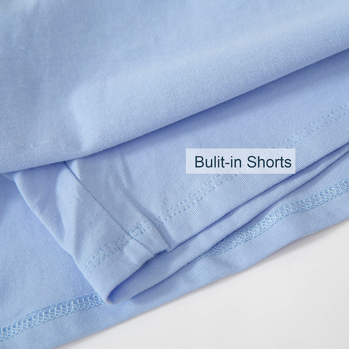 Girls Tennis Golf Dress Girls Tank Top and Tennis Golf Skirt with Built-in Shorts Outfit Set, Blue, 6(S)