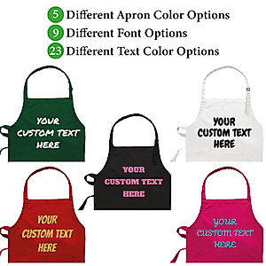 Personalized Apron, Aprons for Men and Women, Professional Aprons for Chefs, Male and Female Apron with Custom Name – Text, Personalized Baking Gifts for Christmas, Male Aprons for Cooking, 2 Pockets