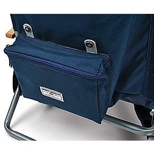 Sport-Brella SunSoul Folding Light-Weight Backpack Beach Chair,Cup Holders|Arm Rest|Foldable, Aluminum, Navy