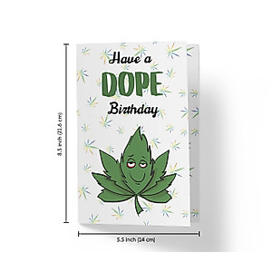Karto Funny Marijuana Birthday Card for Men and Women - 5.5 x 8.5 Inches - Envelope Included