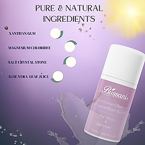 Bussani Crystal (Alum) Salt Stone Deodorant for Women, Kids, Girls, Teen, Lavender Scent, 2.02 Fl Oz