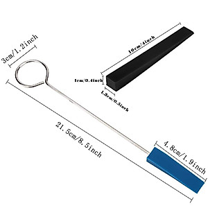 Jiayouy 8Pcs Piano Tuning Mute Kit Triangular Rubber Mutes for Piano Mutes Fixing Tool Black