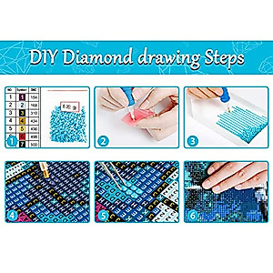 Diamond Painting Kits for Adults, DIY 5D Round Full Drill Art Perfect for Relaxation and Home Wall Decor(Stitch, 12x16inch)
