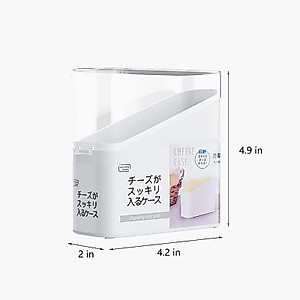 WonLiq 2 Pack - Cheese Slices Storage Containers with Hinged Lids, airtight Keeps Cheese Fresh and Delicious Cheese transparent Container for Fridge