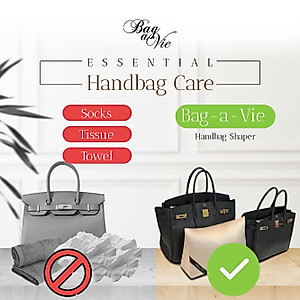 Bag-a-Vie Handbag Shaper - Champagne - Luxury Handbag Shaper Insert for Women's Purses