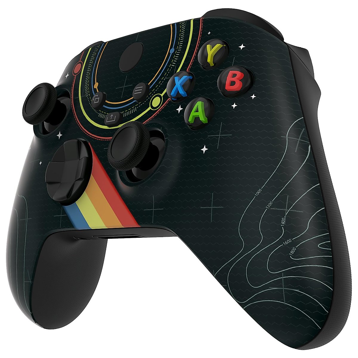eXtremeRate Custom Shell for Xbox Series X & S Controller - Revitalize Your Controller - Stars Explorer Replacement Cover Front Housing Cover for Xbox Core Controller Wireless [Control NOT Included]