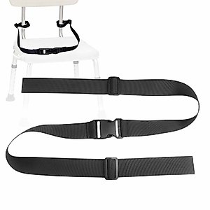 Shower Chair Anti-Slip Belt, Universal Bath Bench or Stool Protective Buckle Strap Bathroom Nursing Care Supply for Elderly, Disabled, Patient