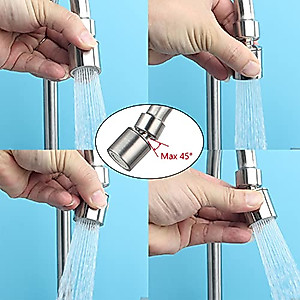 UMANYI Bar Pre Faucet 2 Hole 4 inch Deck Mount Commercial Kitchen Faucet 2 Handle Stainless Steel Brushed Nickel Utility Laundry Sink Faucet with Aerator SSKF10-1Z