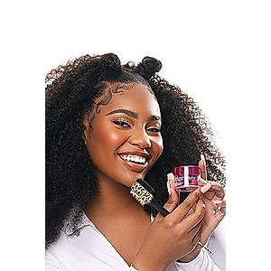 KISS Colors & Care 3-in-1 Professional Edge Styler Plus with Case - Slip-Free Rubber Grip, 100% Boar Bristles, Fine Tooth Comb, Pin Tail Tool, & Protective Case, Versatile & Ultra-Functional, Smooth & Sleek Styling