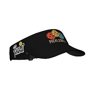 Pickleball Workout Hats for Women Vintage Sun Visor Hat for Womens Uv Protection Cap Pickleball Sun Protection Hat Black