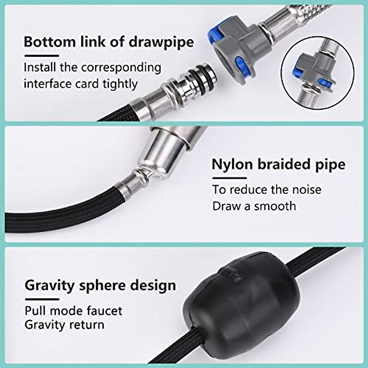 Kitchen Faucet with Pull Down Sprayer and Deck Plate Modern Single Handle 360°Swivel High Arc Brushed Nickel Sink Faucet Stainless Steel Kitchen Sink Tap, 3-Modes Spray