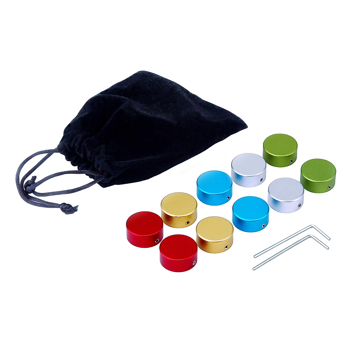 MoonEmbassy Effects Pedal Footswitch Topper with 3 Screws,Guitar Effect Foot Nail Cap with 2PCS Wrench,10PCS