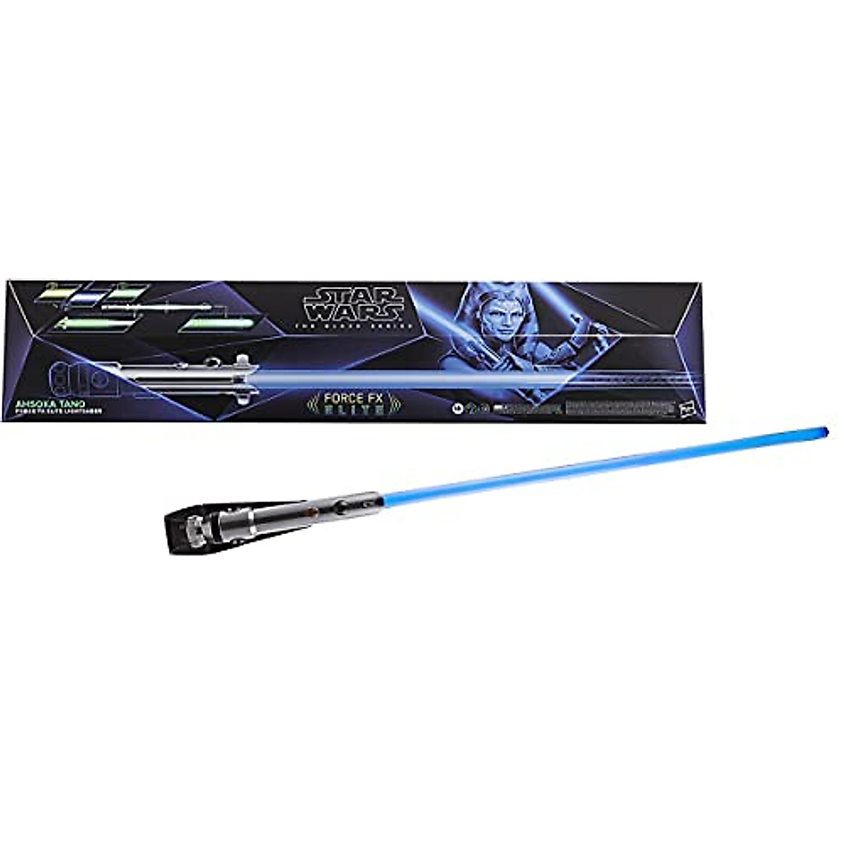 Star Wars The Black Series Ahsoka Tano Force FX Elite Lightsaber with Advanced LEDs and Sound Effects, Adult Collectible Roleplay Item