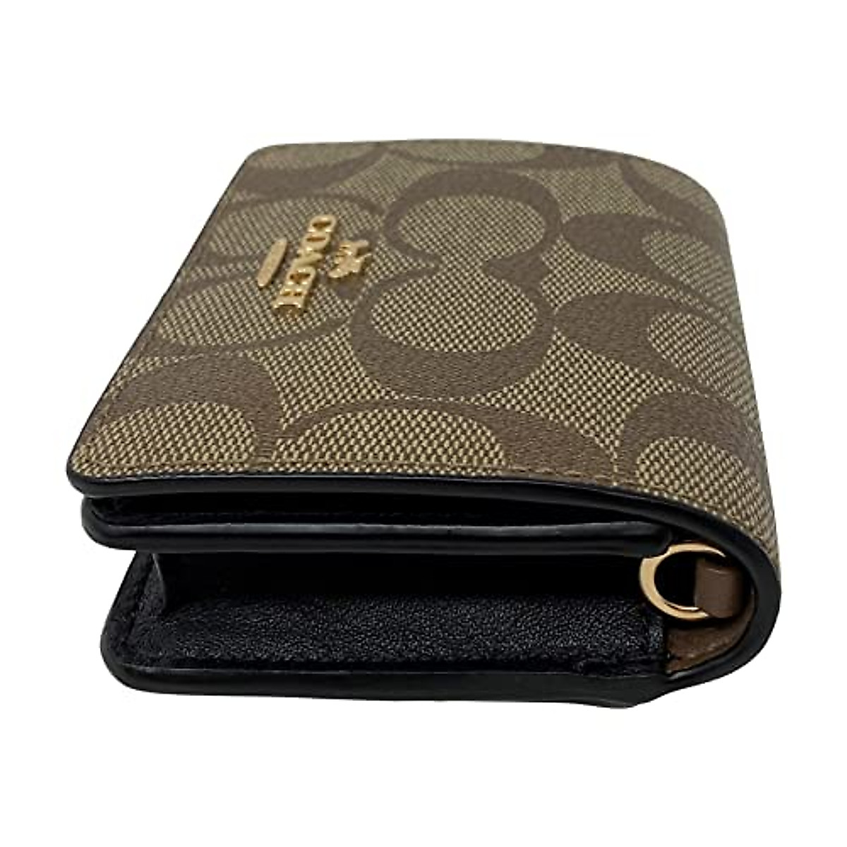 Boxed Mini Wallet On A Chain In Blocked Signature Canvas