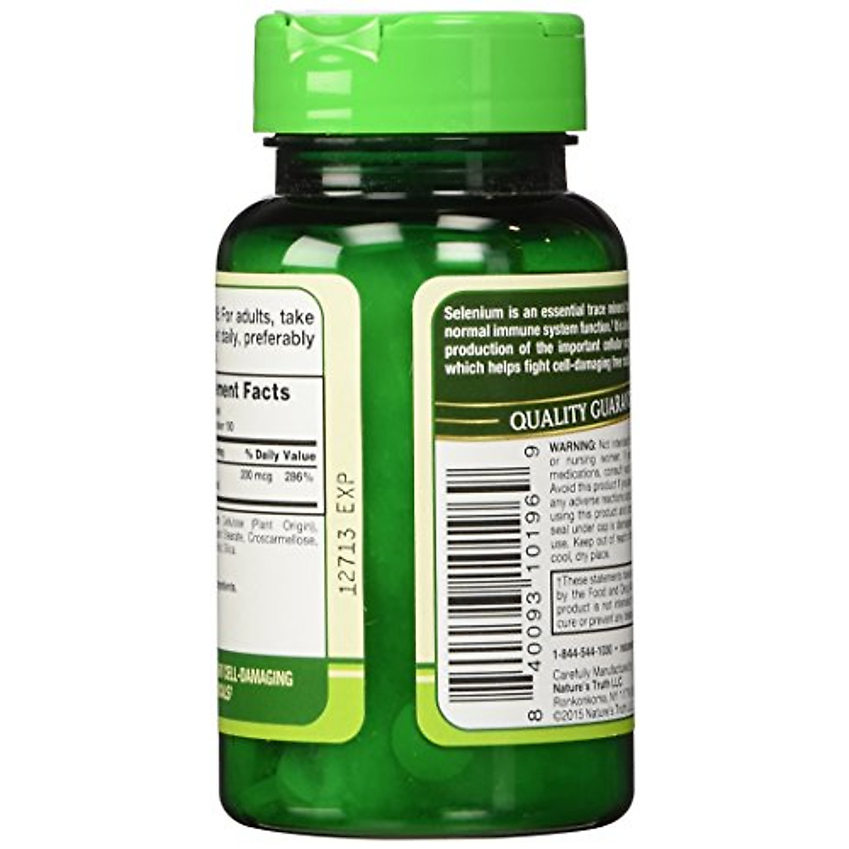 Nature's Truth Selenium 200 mcg Supplements, 100 Count