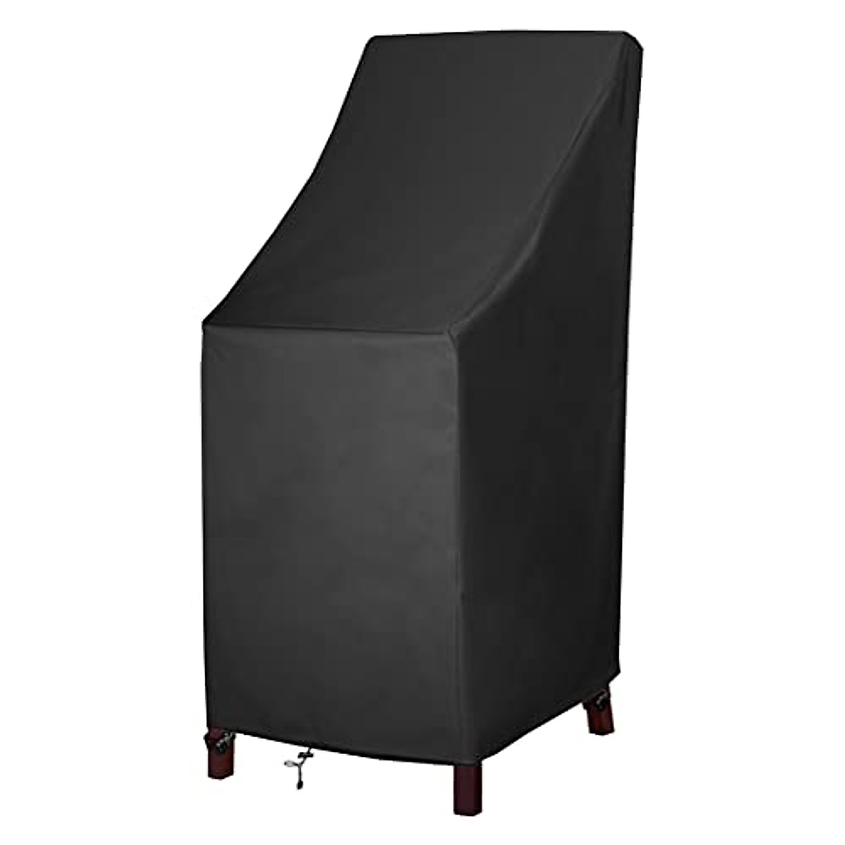 MAVINCHER Patio Chair Covers, High Back Outdoor Chair Covers Waterproof, 600D Heavy Duty Lawn Outside Barstool Chair Covers,Fits for 4-6 Stackable Dining Chairs,27"W x 27"D x 49"H, 1 Pack