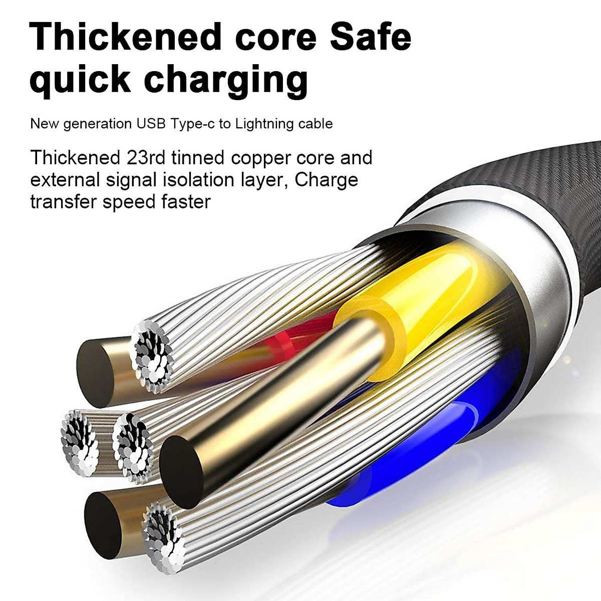 ANDNOVA Coiled USB C to Lightning Cable, Type C to Lightning [MFi Certified] Fast Charging with iPhone 13/13 Mini 12 Pro Max/12/11 Pro/X/XR/XS Max/8/8 Plus, Supports Power Delivery