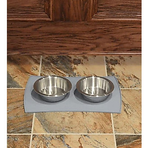 PetFusion Premium 304 Food Grade Stainless Steel Dog & Cat Bowls. Cat Bowls Shallow & Wide for Relief of Whisker Fatigue, 56-Ounce, Stainless