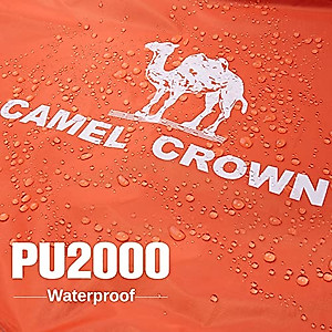 CAMEL 2 Person Camping Dome Tent, Waterproof,Spacious, Lightweight Portable Backpacking Tent for Outdoor Camping/Hiking (Orange)