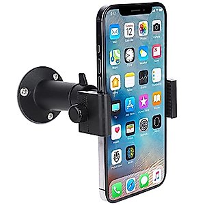 iTODOS Wall Mount Phone Holder Bracket with 360 Degree Adjustable Mount for iPhone / Samsung Galaxy / Nexus / HTC / LG Smart Phones and GPS Navigator, Compatible with 3.5 ~6.5 inch Width