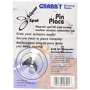 Blue Feather Scissor Spot/Pin Place Magnetic Holder-