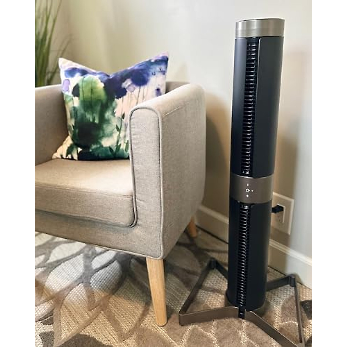 Vornado Airbar 4 | 35" Tower Fan and Horizontal Air Circulator with Remote Control, 3 Speed Settings | Black