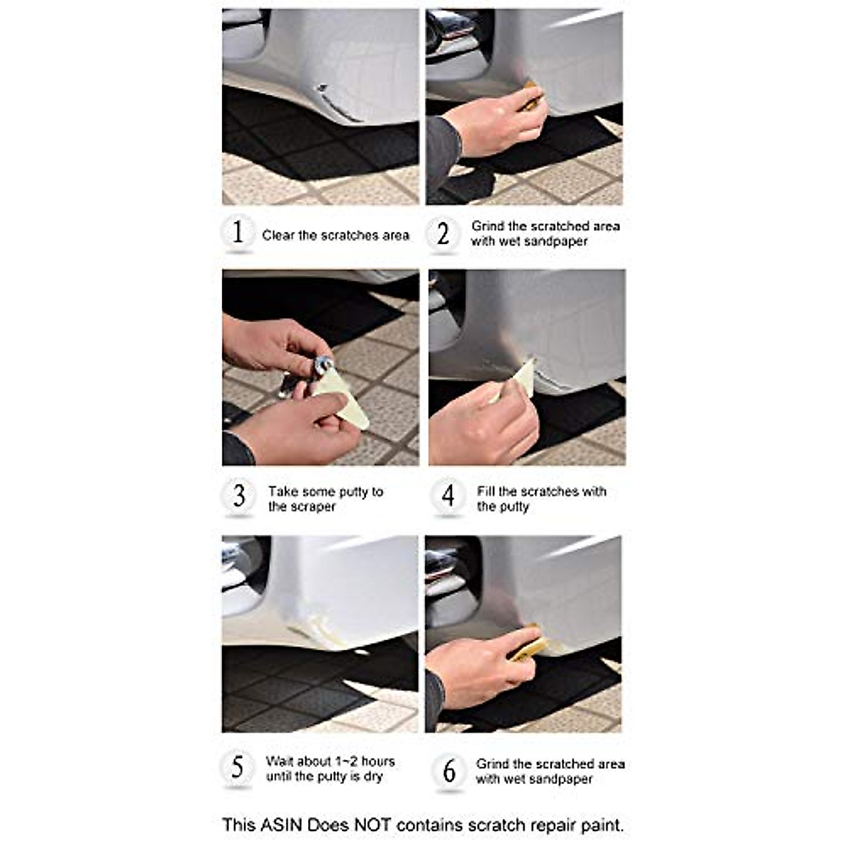 4 in 1 Car Body Putty Scratch Filler Painting Pen Assistant Soil for Deep Scratch Pit Easy Repair Automotive Scratch Filler Kit Durable Scratch Filler for Car Paint Pen (Accessories, Car Body Putty)