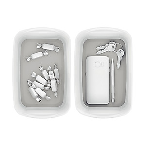 Leitz 52571001 A5 MyBox Organiser Tray, High Gloss Plastic, White/Grey;MyBox