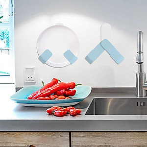 Naysku Pan Lid Holder - Wall Mount Pan Lid Storage Rack | Wall Door Stand Organizer Adjustable for Bakeware Dish Plate, Cutting Boards, Pot & Pan Cover Qincu-us