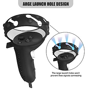Eyglo Touch Controller Grip Cover & Adjustable Knuckle Strap for Oculus Quest 2 Anti Slip Anti-Throw Handle Protective Covers Oculus Quest 2 Controller Accessories