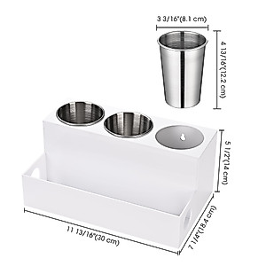 BYOOTIQUE Bathroom Hair Tool Organizer Acrylic Blow Dryer Holder Wall Mount/Countertop Tool Holder