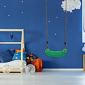 Childrens Garden Swing Seat, Stable PVC Kids Swing Seat Replacement, Plastic Swing Seat for Children, Easy Installindoor, Rope Swing for Adults & Kids, Weatherproof Garden Accessories(Red)