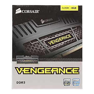 Corsair Vengeance 8 GB (2 x 4 GB) DDR3 1600 MHz PC3 12800 240-Pin DDR3 Dual Channel Memory Kit 1.5V (CMZ8GX3M2A1600C9)